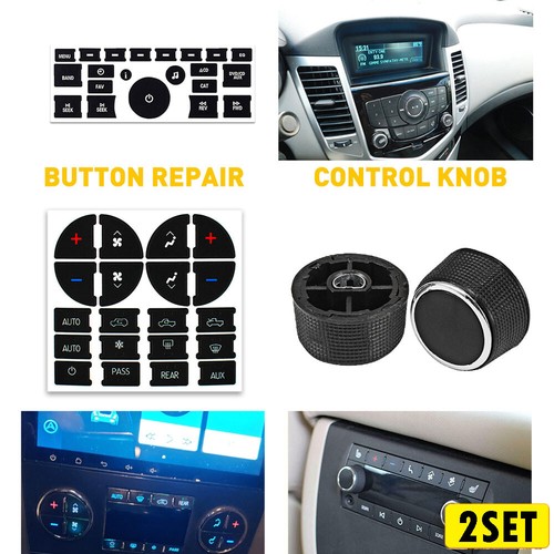 2Set Combo Rear Control Radio Kit Volume Button AC Knob Decal Sticker ...