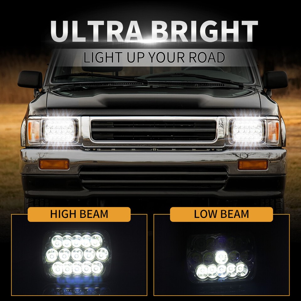 2PCS For 1982-1993 Chevy S10 Blazer GMC S15 7X6" 5X7" LED Headlights Hi ...