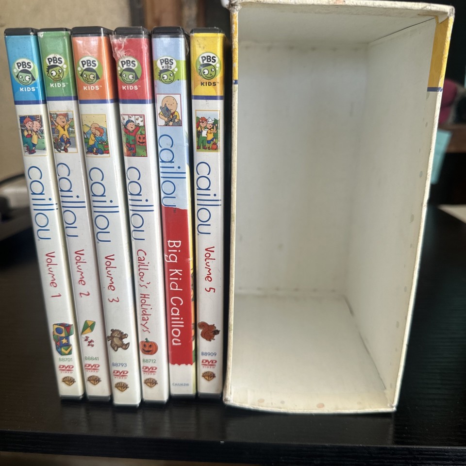 “Caillou ~ PBS Kids” HUGE Bundle of 6 DVDs ~ Rare Lot! Great Shape ...
