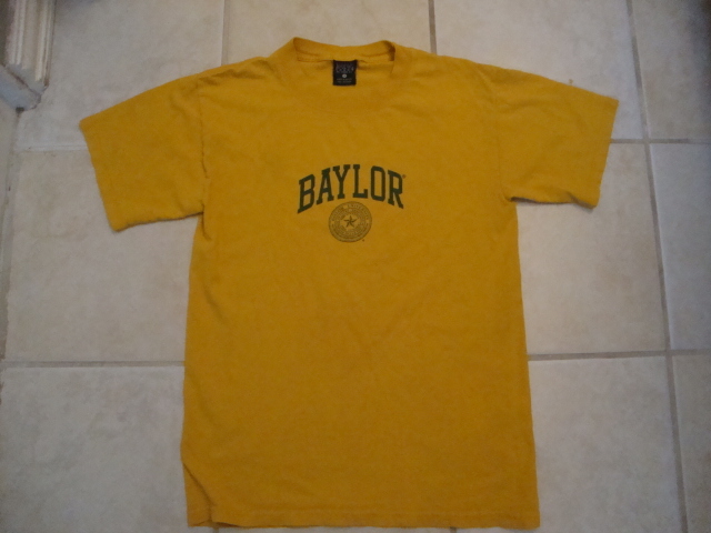 Baylor University Baylor Bears Logo College Yellow T Shirt Size S | eBay