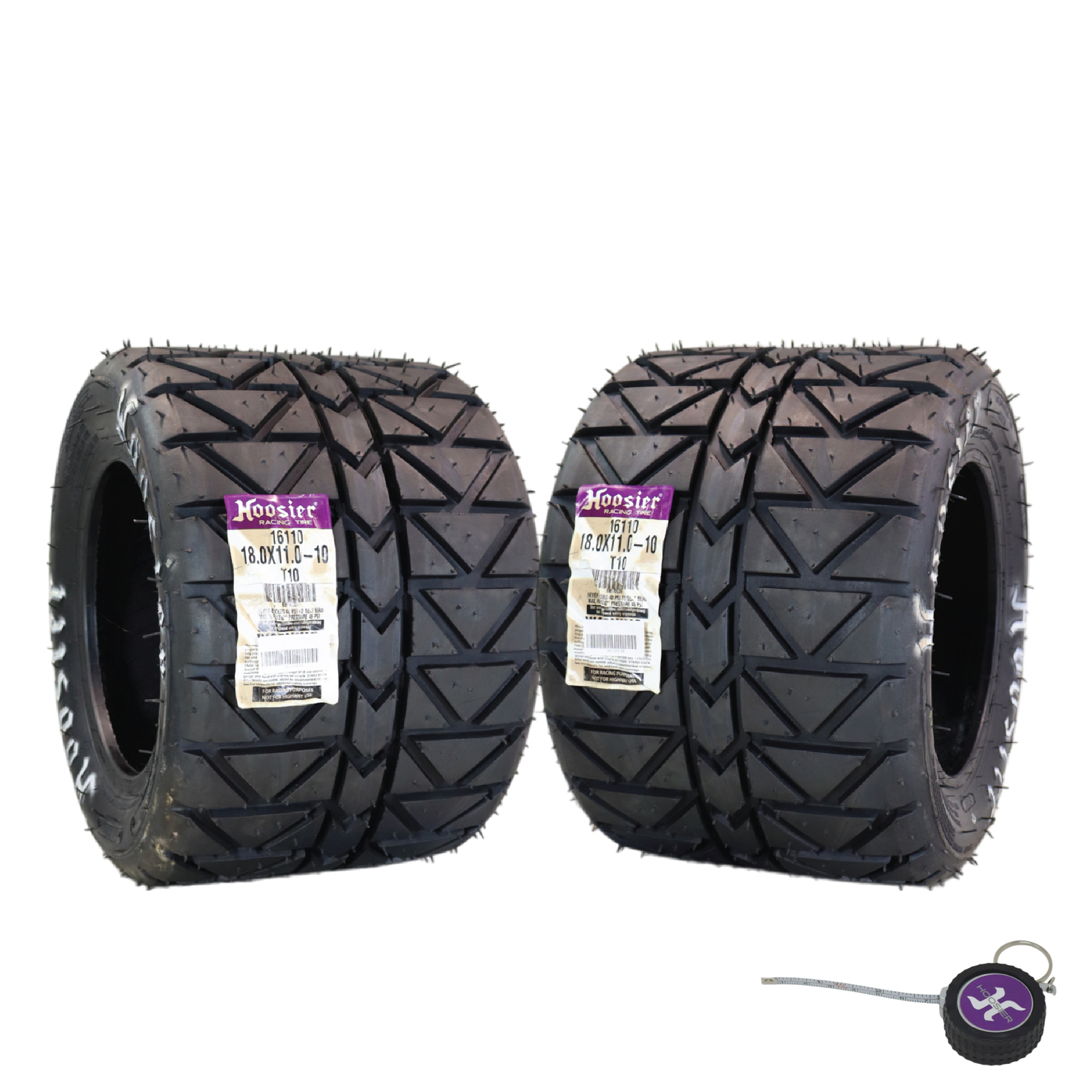Hoosier Flat Track & TT Tires 18.0X11.0-10 TT T10 with Keychain (2-Pack ...