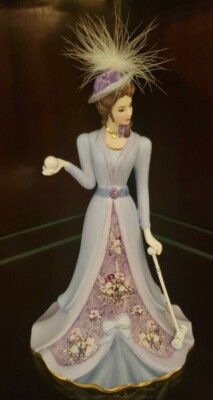 LENA LIU ELEGANT ERA BELL FIGURINE "CROQUET ANYONE" 5TH ISSUE BRADFORD ...