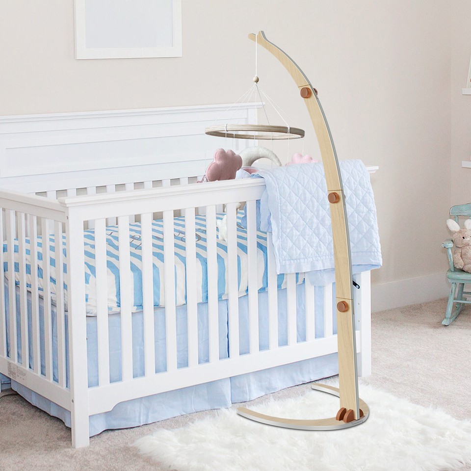 Floor Standing Crib Mobile Arm 52 Inches Wood Baby Crib Mobile Hanger ...