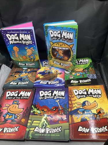 Dog Man - Lot Of 8 Children's Hardcover Scholastic Books by Dav Pilkey ...