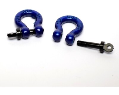 Hot Racing ACC808X06 1/10 Scale Aluminum Blue Tow Shackle D-Rings (2 ...
