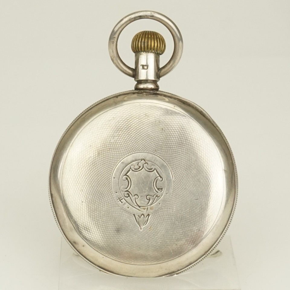 WORKING! Antique DUPLEX Solid Silver Pocket Watch Men's no fusee no ...