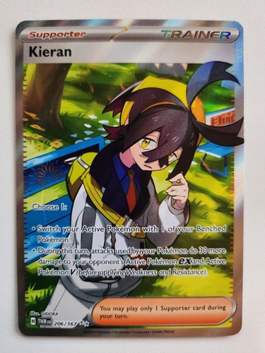 Kieran 206/167 Full Art Ultra Rare Twilight Masquerade - Pokémon TCG NM ...