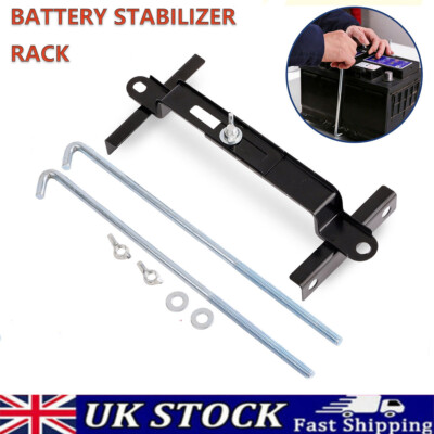 Universal Battery Holder Metal Adjustable Hold Down Clamp Bracket Kit ...