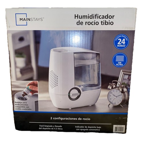 Mainstays Warm Mist Filter Free Humidifier 1.2 Gallon Tank. New ...