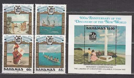 Bahamas - Mail 1992 Yvert 768/71 + H.64 MNH Discovery Of America | eBay