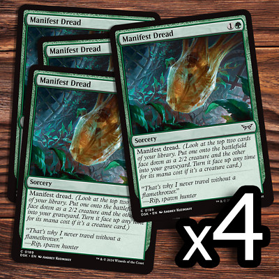 4x Manifest Dread - Duskmourn - Magic the Gathering | eBay