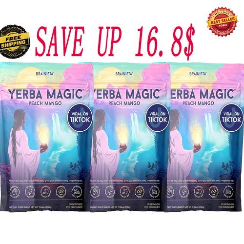 Yerba Magic Yerba Mate Instant Tea Powder - Peach Mango Flavors - 30 ...