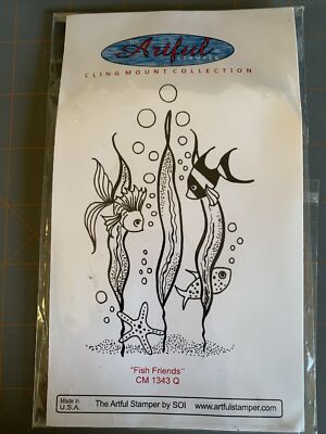 The Artful Stamper FISH FRIENDS rubber Stamp Under The Sea | eBay