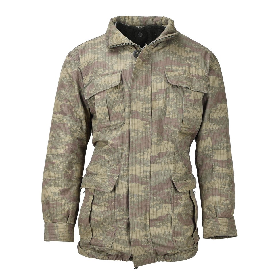 Original Turkish military paratroopers jacket parka camo ripstop lined ...