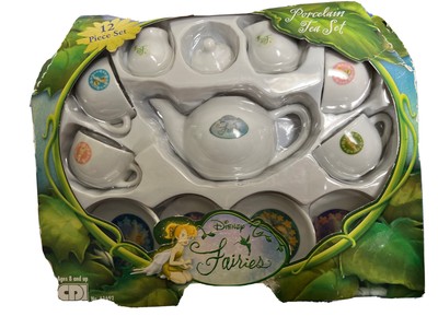 Disney Fairies Tinker Bell And Friends 12 Piece Porcelain Tea Set | eBay