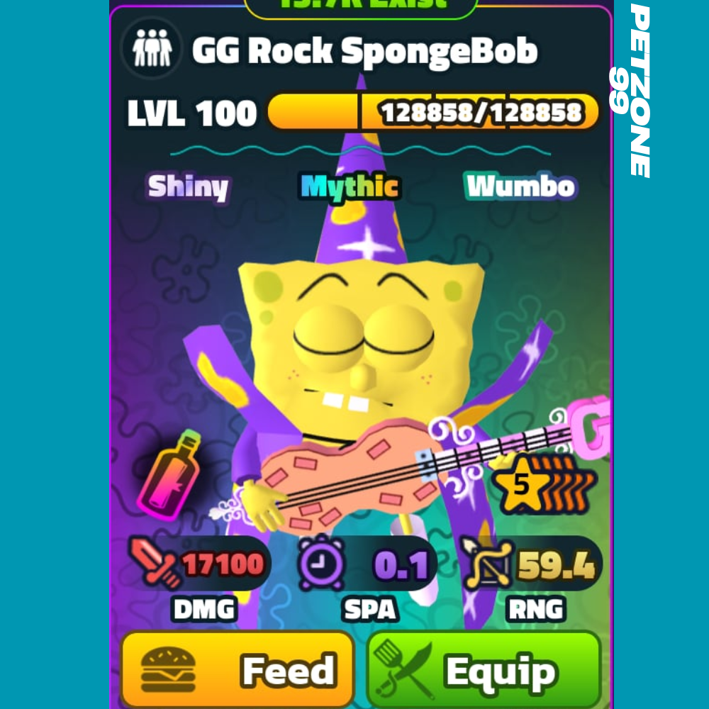 GG ROCK SPONGEBOB [SECRET FORMULA] [SHINY WUMBO] [5⭐️]- SPONGEBOB TOWER ...