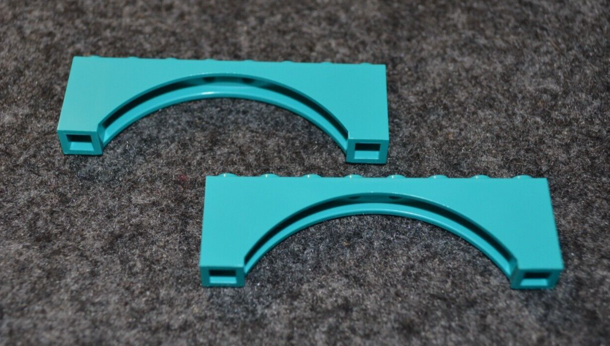 (2) 1x8x2 Blue - Green Lego Under Arch Castle Bricks - NEW Lego Parts ...