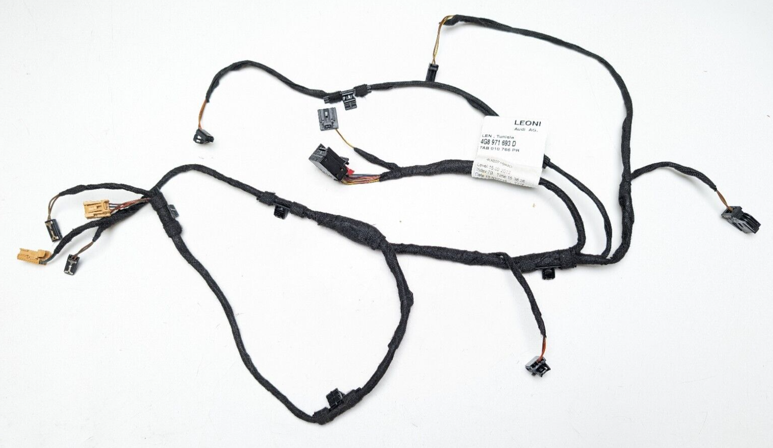 12-18 AUDI A7 S7 RS7 REAR LEFT / RIGHT DOOR Panel Wiring Harness ...