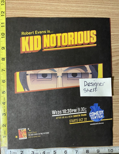 Robert Evans Kid Notorious 2 pg. Comedy Central Magazine Print ...