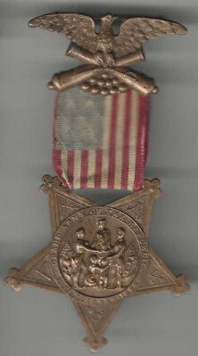 Grand Army Republic GAR Medal - Ribbon Numbered - Army Corps Insignia ...