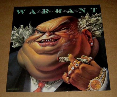 Original 1988 WARRANT DIRTY ROTTEN FILTHY STINKIN RICH CBS Poster NOT A ...