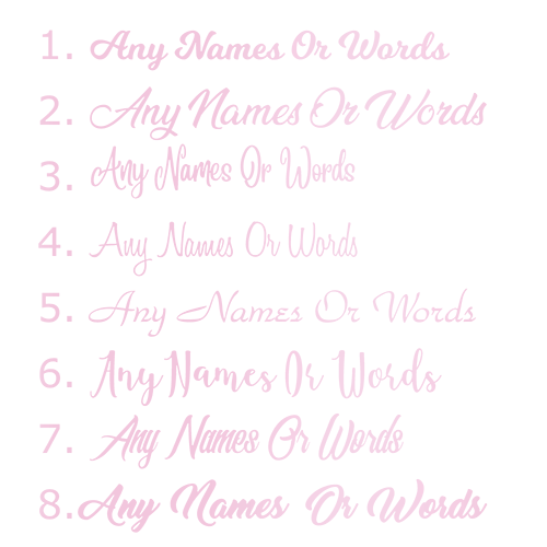 Custom Personalised Name/Word Cut-Vinyl Decal Sticker - Fancy Script ...