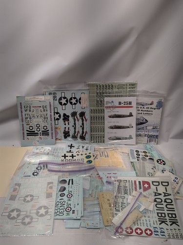 Large Lot • Model Kit Sticker Decals- Military Aircraft/Airplane Multi ...
