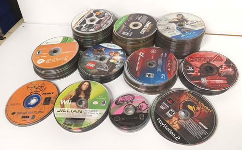 Lot 224 Broken / Scratched Game Discs - PS1, PS2, PS3, XBOX, 360, XB1 ...