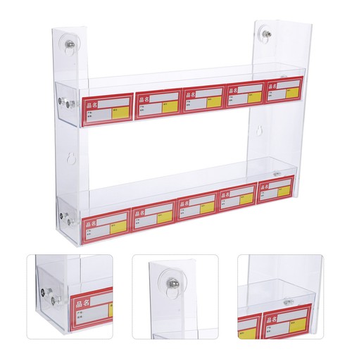 2 Sets Transparent Cigarette Display Rack Durable 2-layer Cigarette ...
