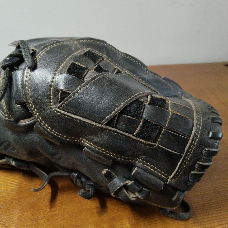 Mizuno Baseball Glove for Right Thrower Leather Black | eBay UK