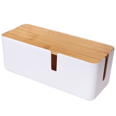 Best Small Cable Management Box with Bamboo Lid for Extension Cord ...