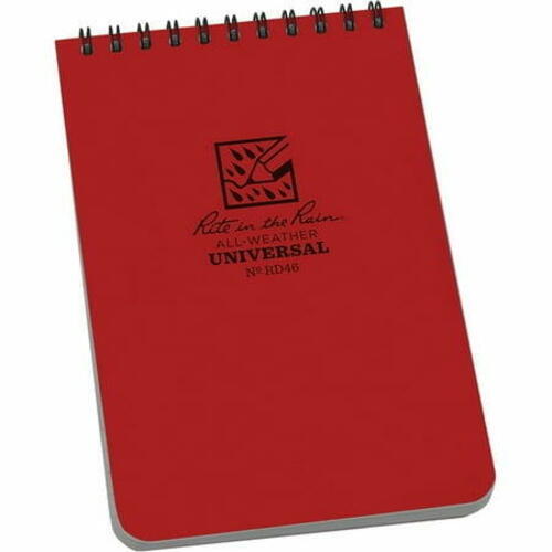 New Rite in the Rain Top Spiral Red Notebook 4x6 RD46 | eBay