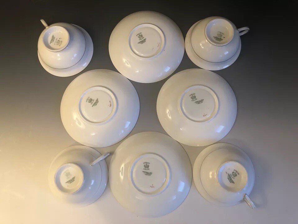 Set Of 4 Aynsley England Teacups And Saucers Pattern Number 4186 | eBay