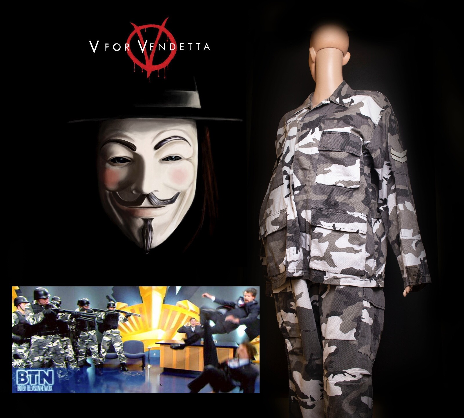 V For Vendetta Screen Used Soldier Uniform with COA | eBay