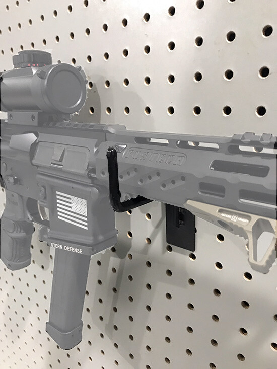 Gun Display Hooks For Pegboard