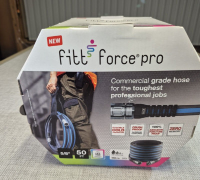 Fitt Force Pro Garden Water Hose Blue/Black 5/8" X 50' Brand New ...