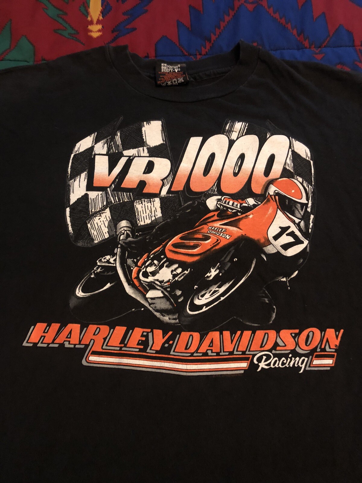 Vintage 90s Harley Davidson VR1000 Racing Shirt XL Ma… - Gem