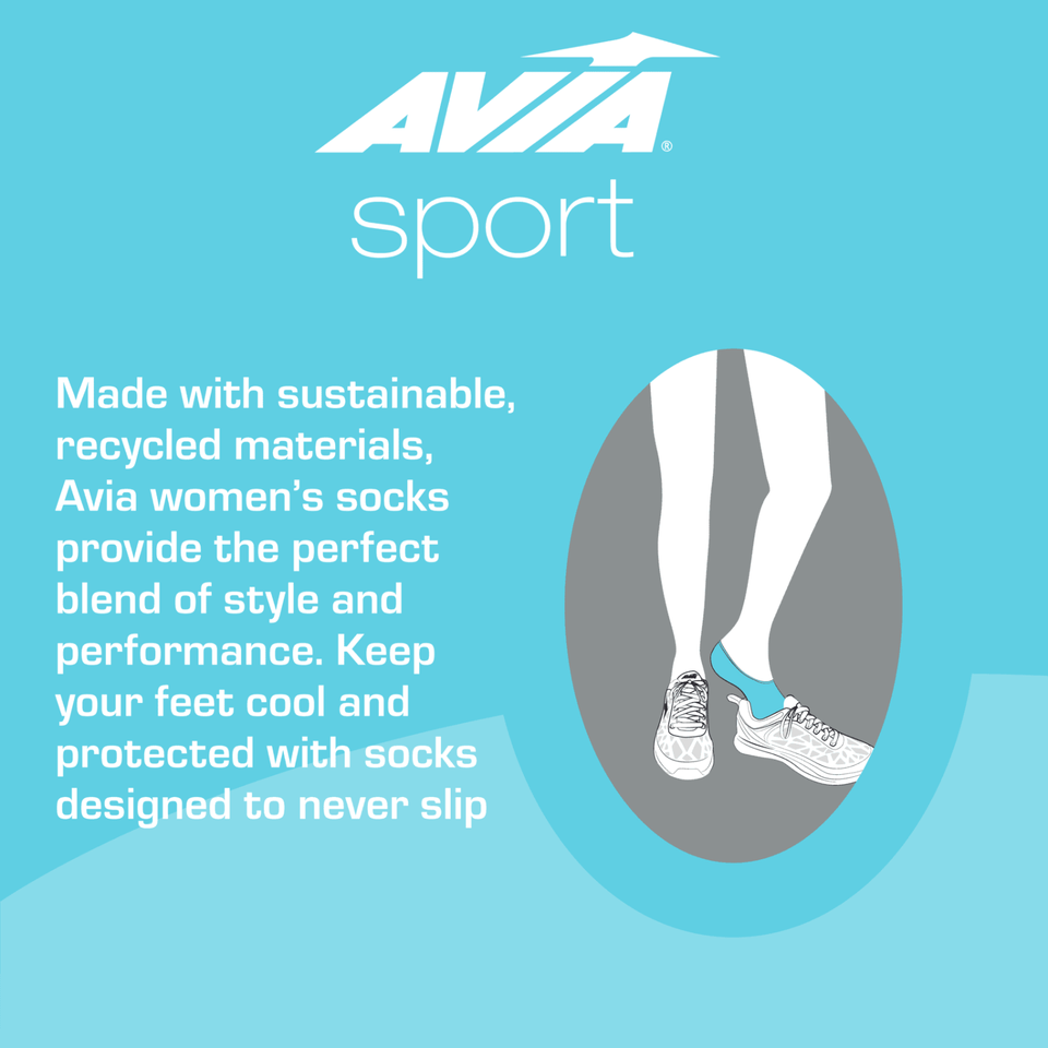 AVIA® Women's Micro Performance Sport No Show Liner Socks, 6-Pack | eBay