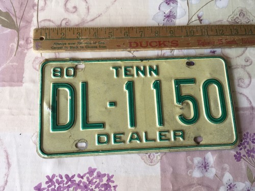 1980 Original Tennessee Dealer License plate # DL-1150 | eBay