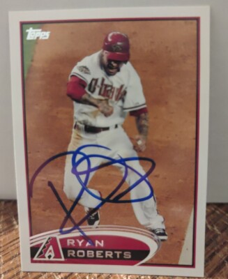 Ryan Roberts Autographed 2012 Topps Baseball Signed Card #173 ...