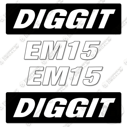 Fits Diggit EM15 Decal Kit Mini Excavator - 7 YEAR OUTDOOR 3M VINYL! | eBay