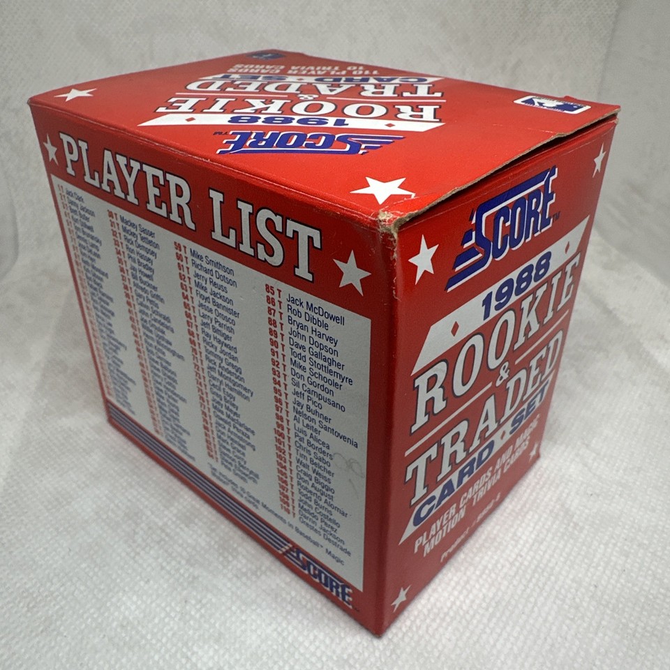 1988 Score Baseball Rookie & Traded Complete Set 1-110 Alomar Grace ...