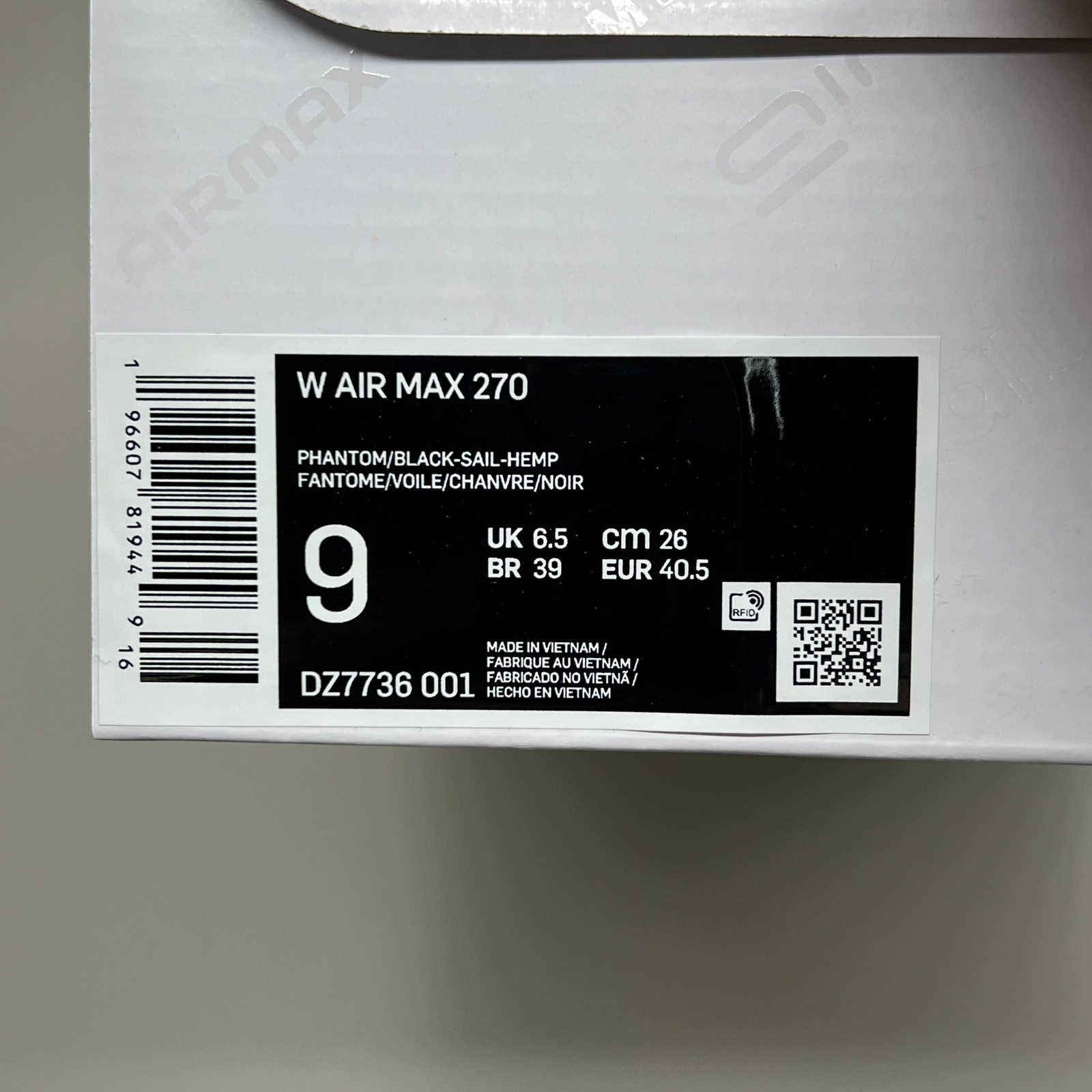 NIKE W Air Max 270 Foam Insole Mesh Sneakers Women's Sz 9 White Gold ...