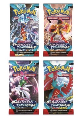 Bustine Pokémon Paradosso Temporale pacchetti x4 art set completo ...