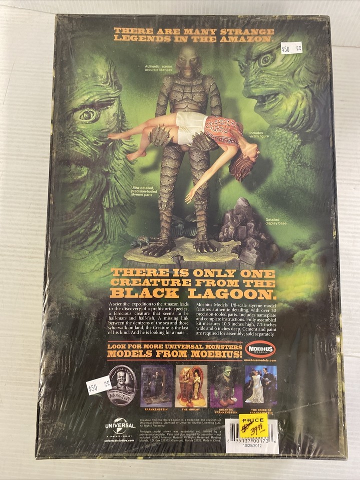 Moebius 2012 Creature From The Black Lagoon Monster Model Kit #925 1/8 ...