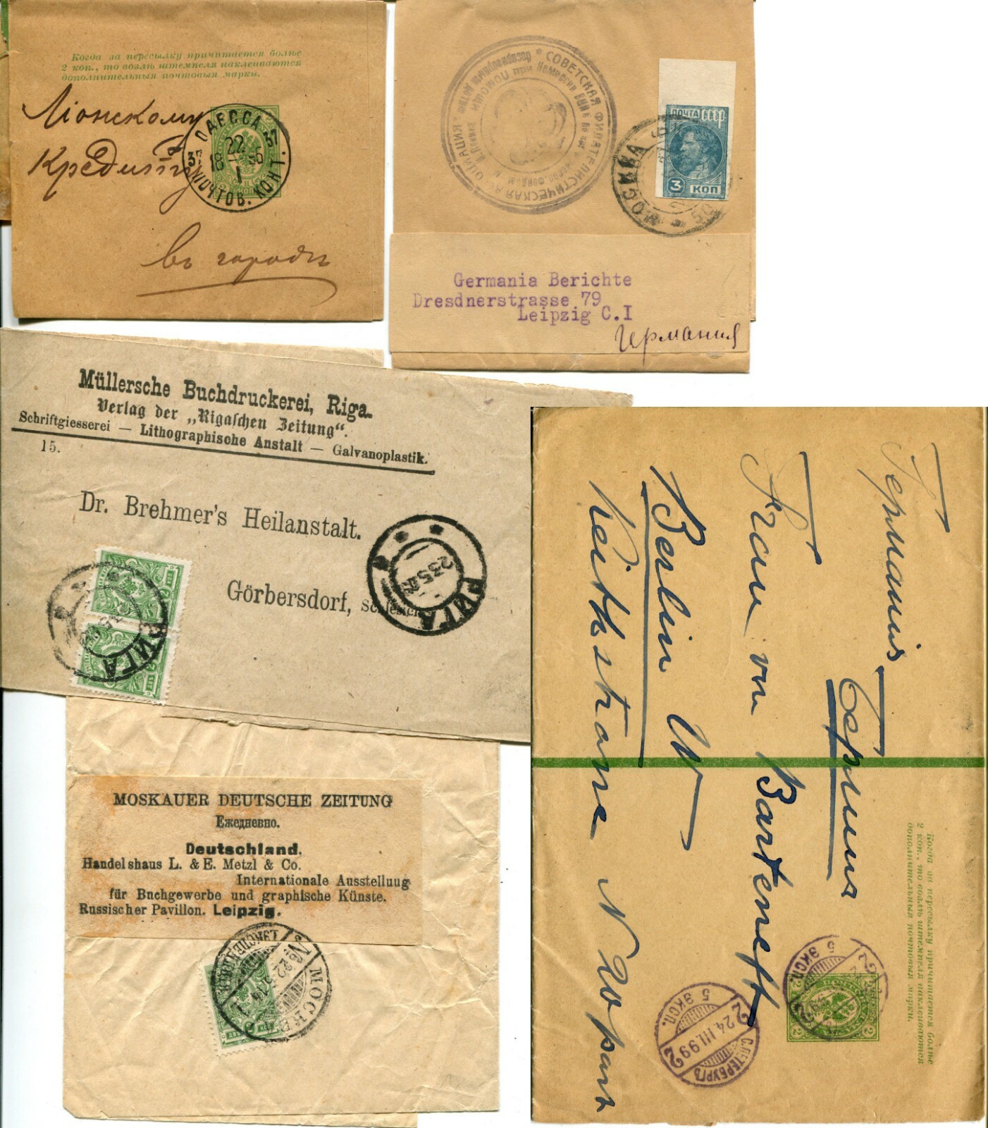 Russia Wrappers Covers Moscow Odessa Riga Collection Postage Stamps | eBay