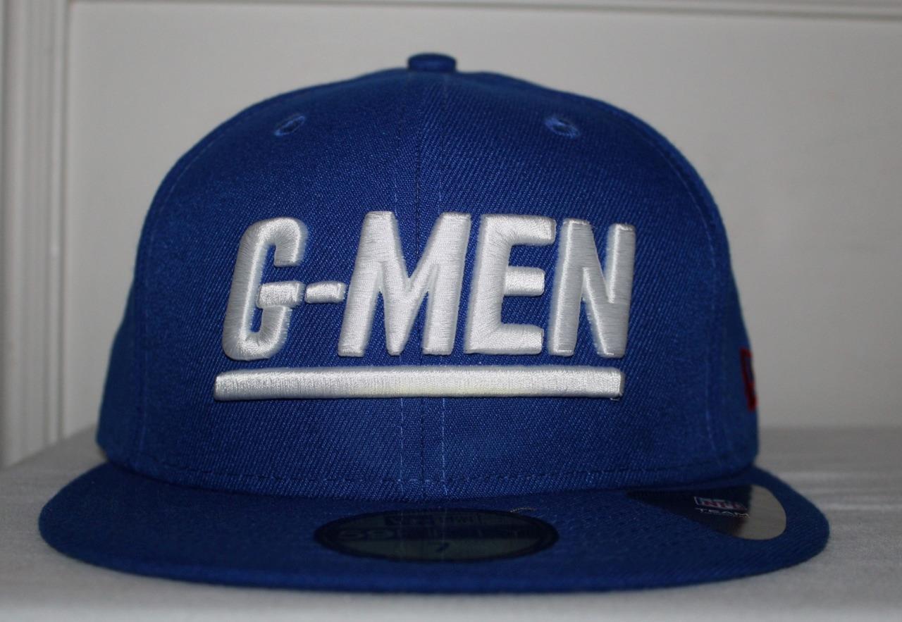 NEW YORK GIANTS G-MEN Deceptor Team NEW ERA 59FIFTY Fitted Hat Cap Size ...