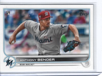 2022 Topps Baseball #160 Anthony Bender Rookie Card RC Miami Marlins ...