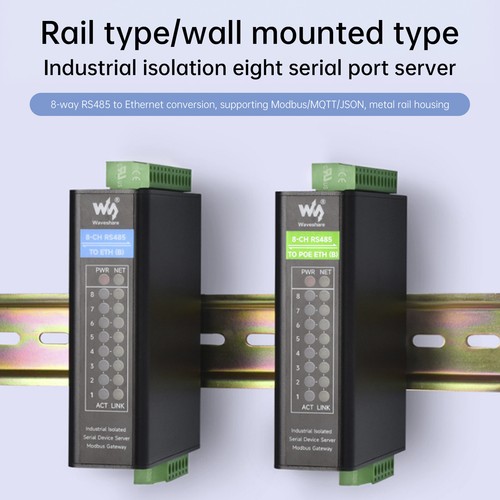 Industrial Isolated Serial Port Module Eight-Way RJ45 Ethernet Gateway ...