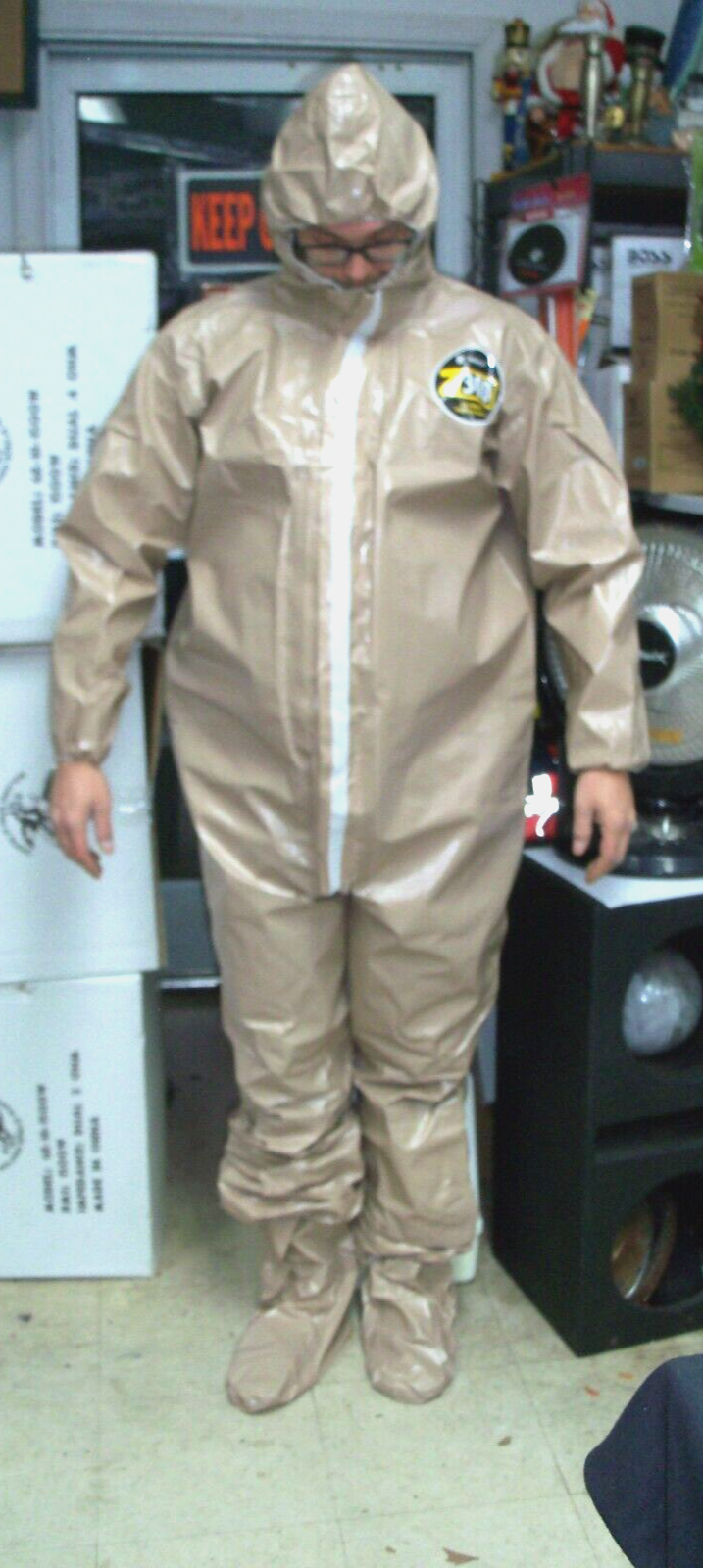 KAPPLER ZYTRON 300 CHEMICAL HAZMAT COVERALL SUIT w HOOD Z3H426 LG-XL ...